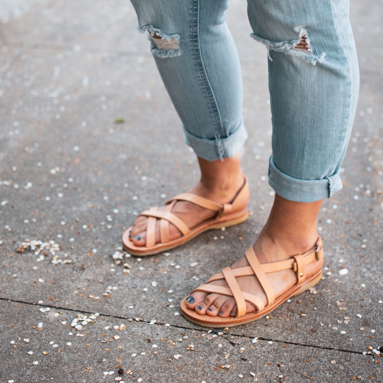Open-Toe Leather Sandals – Handmade for Warm Days | Duckfeet